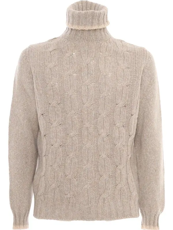Fedeli Turtleneck Knitted Jumper - Nude