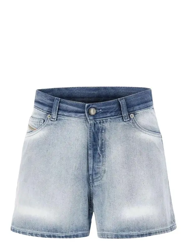 DIESEL® High-rise Denim Shorts - Gray