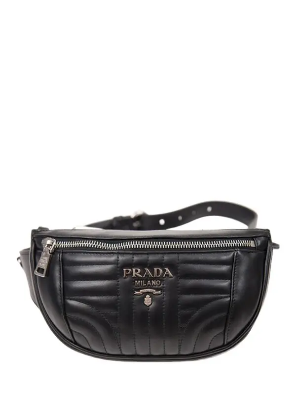 Prada Quilted Leather Belt Bag - Black