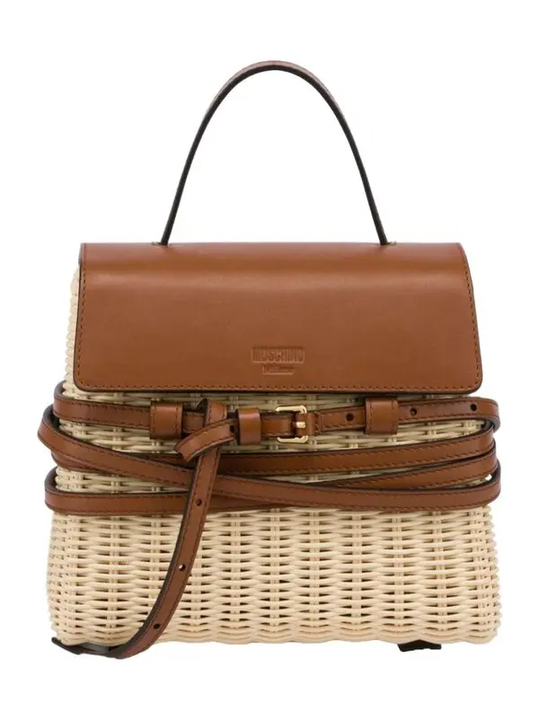 Moschino Debossed Tote Bag - Brown