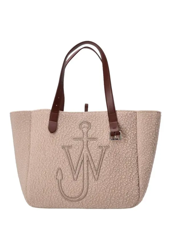 J.W.ANDERSON Logo Embroidered Shopper Bag - Nude