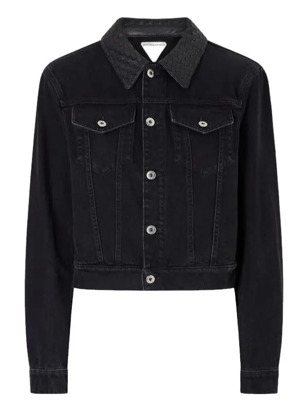 Bottega Veneta Long-sleeved Denim Jacket - Black