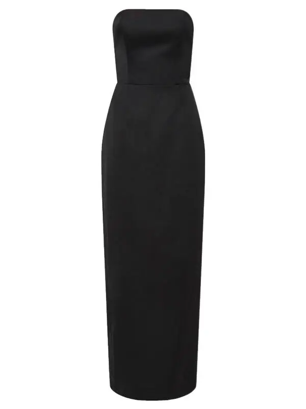 Posse Strapless Bow Detail Midi Dress - Black