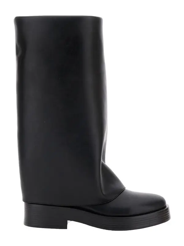 Casadei Charlie Layered Boots - Black