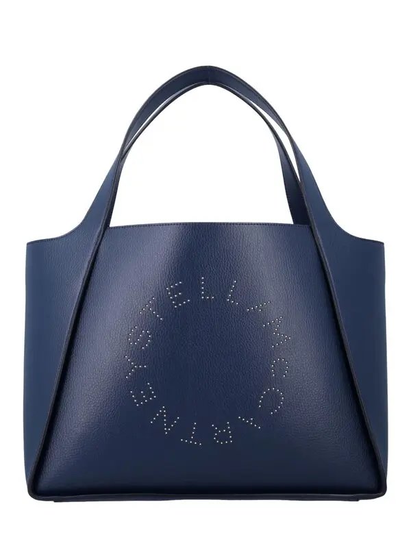 Stella McCartney Logo Perforated Tote Bag - Blue