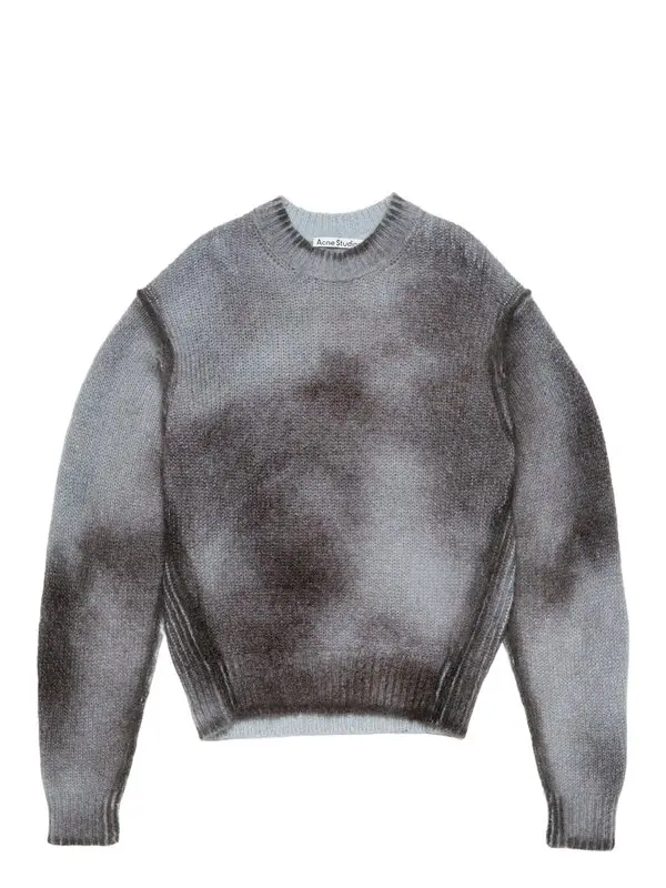 Acne Studios Sprayed Knit Jumper - Dark Gray