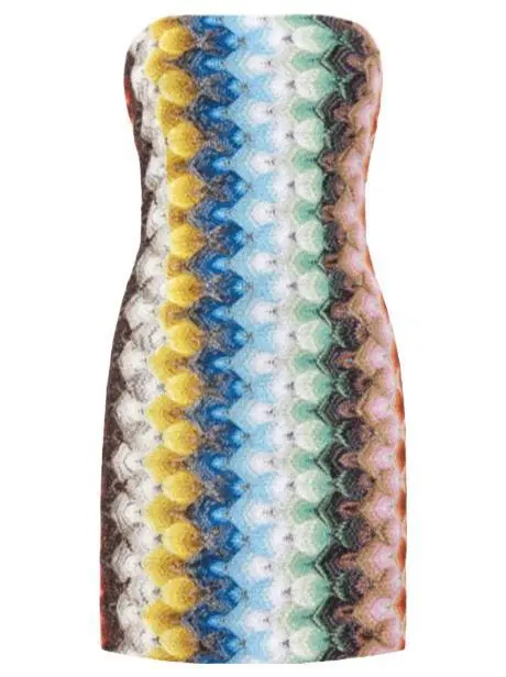 Missoni Strapless Bustier Mini Dress - Multicoloured