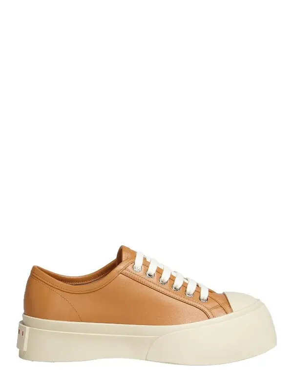 Marni Nappa Leather Pablo Lace-up Sneakers - Brown