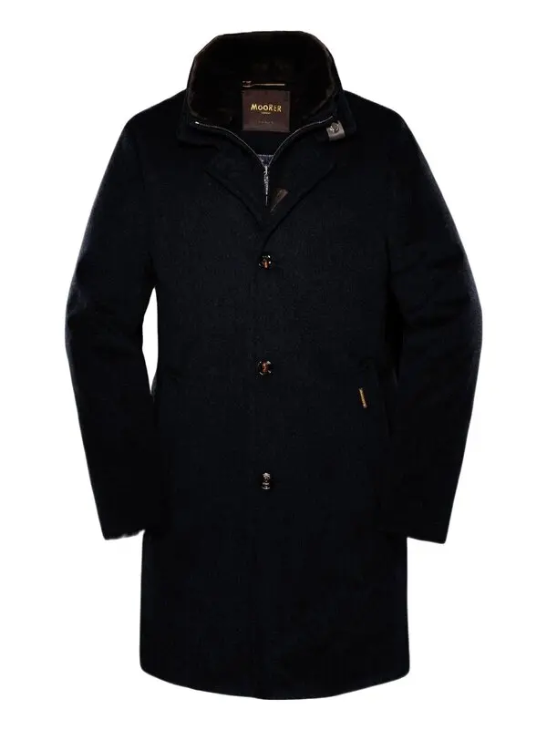 MOORER Bond-fur-le" Padded Coat - Black