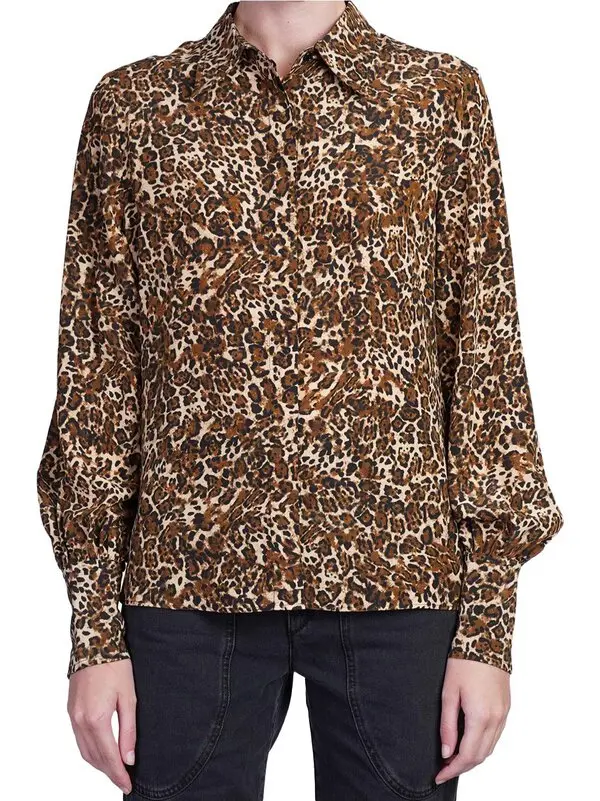 Isabel Marant Étoile Teysa Printed Shirt With Button Cuffs - Brown