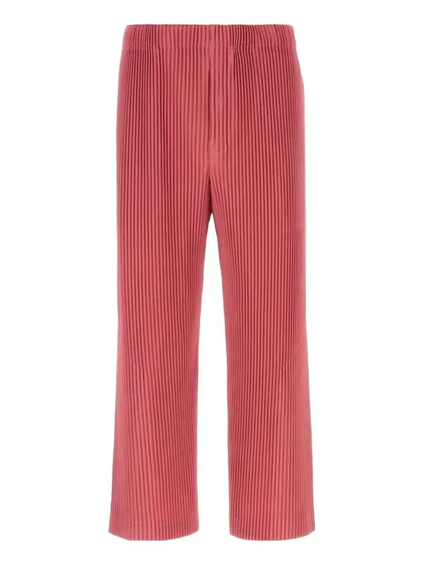 Issey Miyake Homme Plissé Pleated Straight Leg Pants - Red