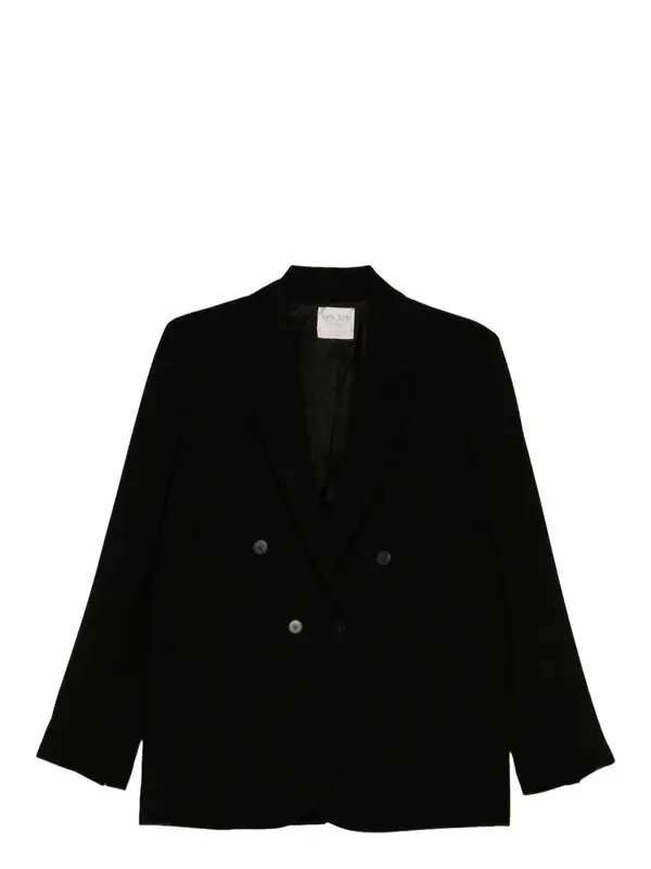 FORTE_FORTE Double-breasted Blazer With Notched Lapels - Black