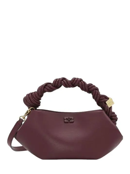 GANNI Bou Mini Braided Handbag - Red