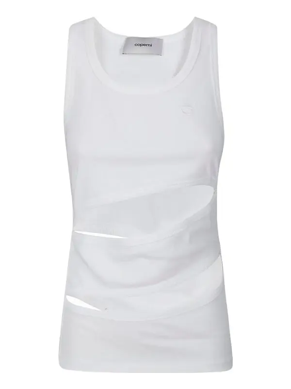 Coperni Cut-out Spiral Top - White