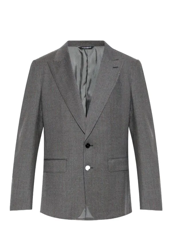 Dolce & Gabbana Dolce Gabbana Single Breasted Tailored Blazer - Grey