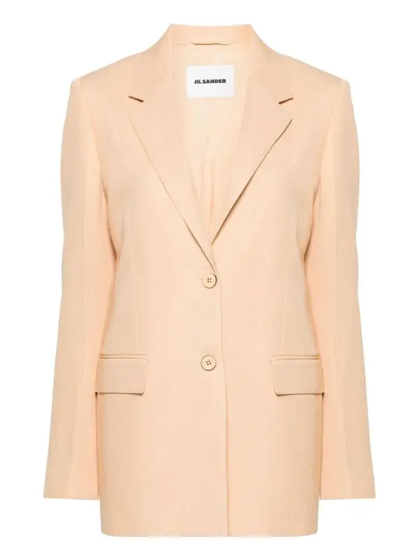 JIL SANDER Single-breasted Blazer With Notched Lapels - Nude