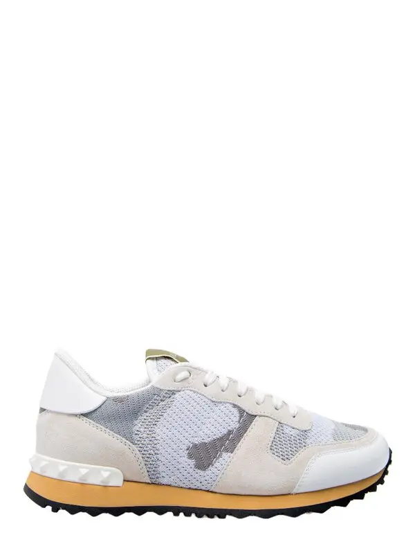 Valentino Garavani Rockrunner Camouflage Sneakers - White