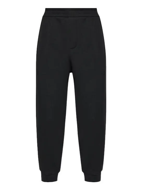 Emporio Armani Elasticated Waistband Straight-leg Track Pants - Black