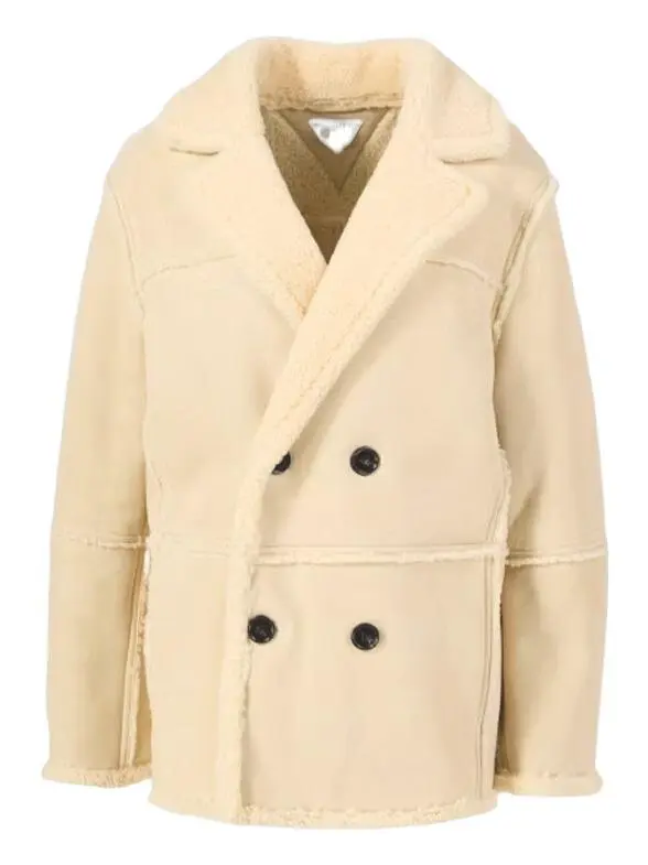Bottega Veneta Double-breasted Coat - Nude