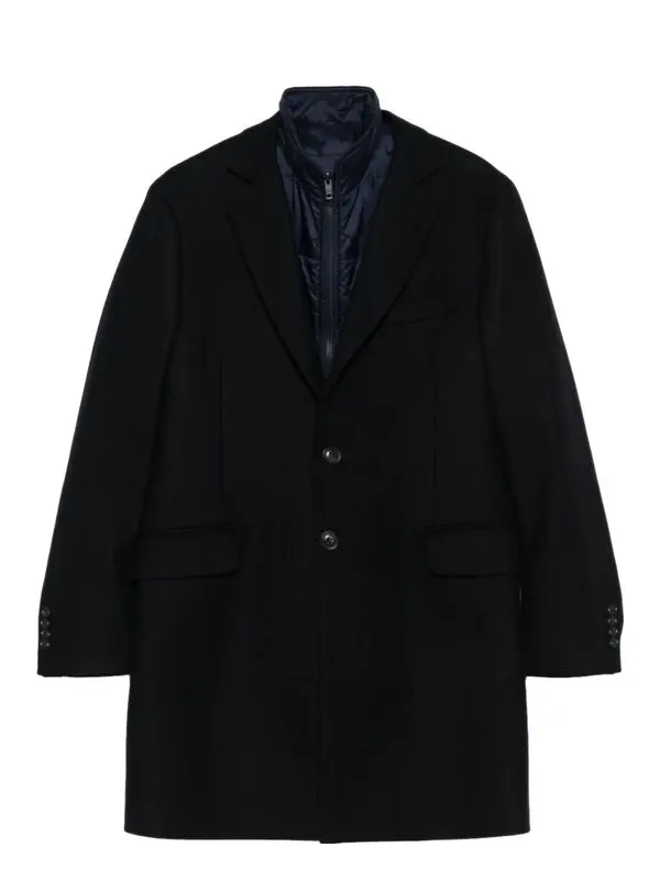 FAY Single-breasted Coat - Blue