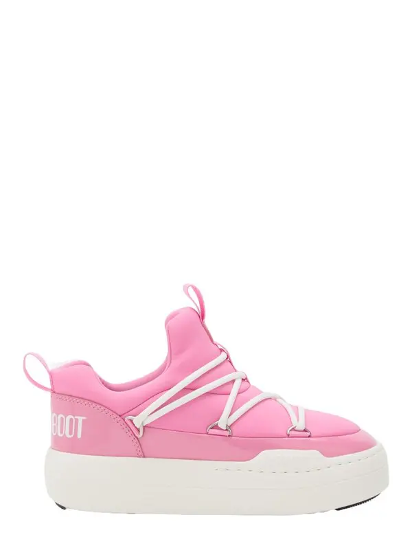 Moon Boot Low-top Sneakers With Criss-cross Lacing - Pink