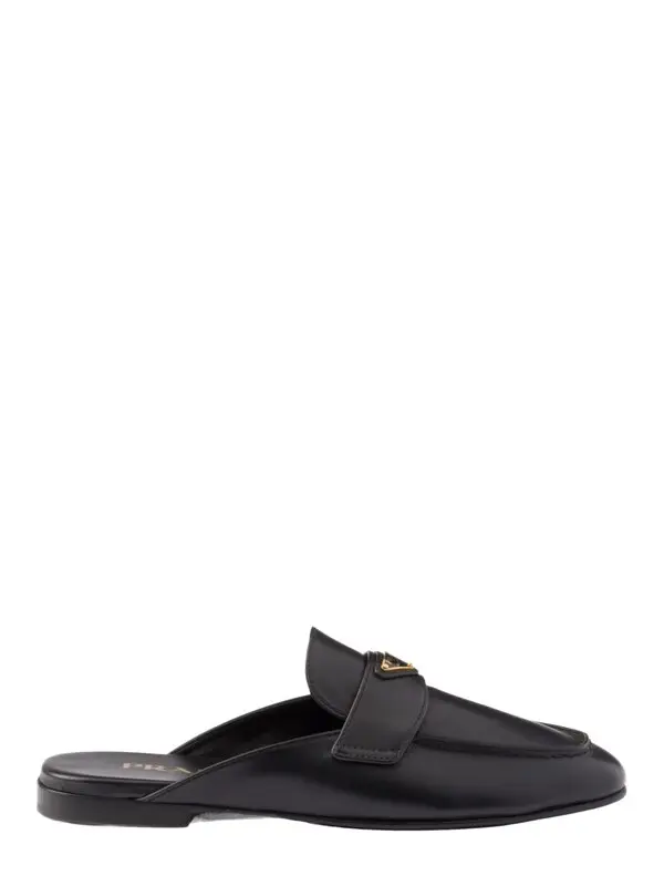 Prada Square-toe Slip-on Mules - Black