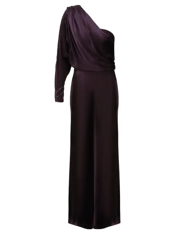 Zimmermann Illustration Asymmetric Gown - Eggplant