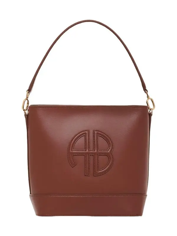 ANINE BING Logo-patch Tote Bag - Cognac