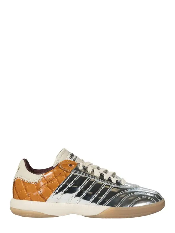 ADIDAS X WALES B ONNER Adidas Originals X Wales Bonner Samba Embossed Metallic Sneakers - Silver