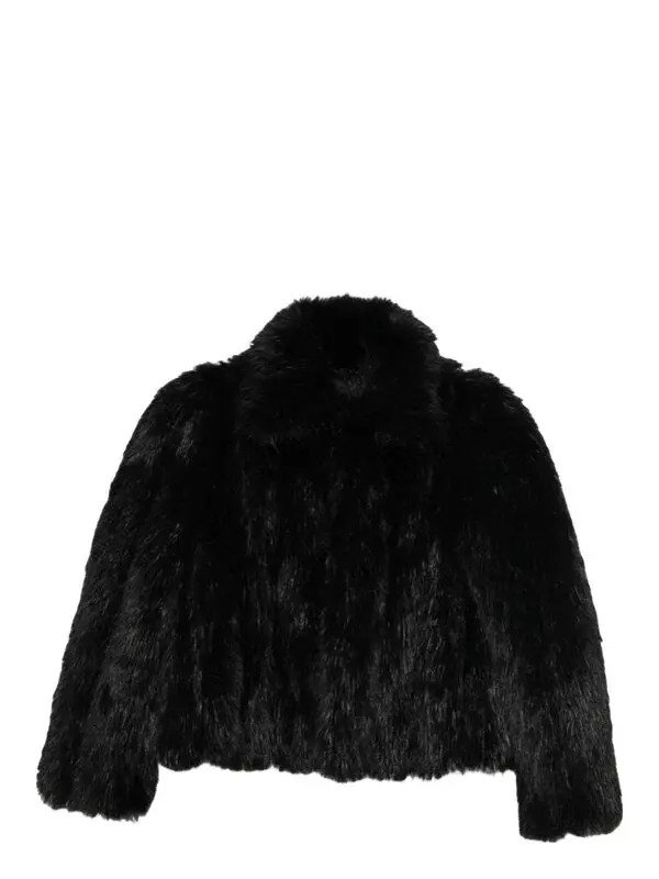 Balenciaga Shrunk Fur Jacket - Black