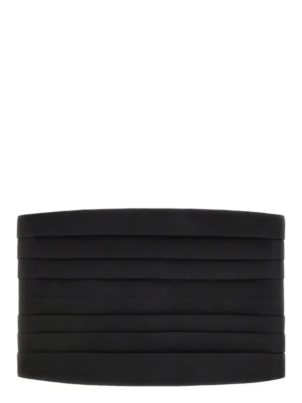 Dolce & Gabbana Pleated Tuxedo Belt - Black