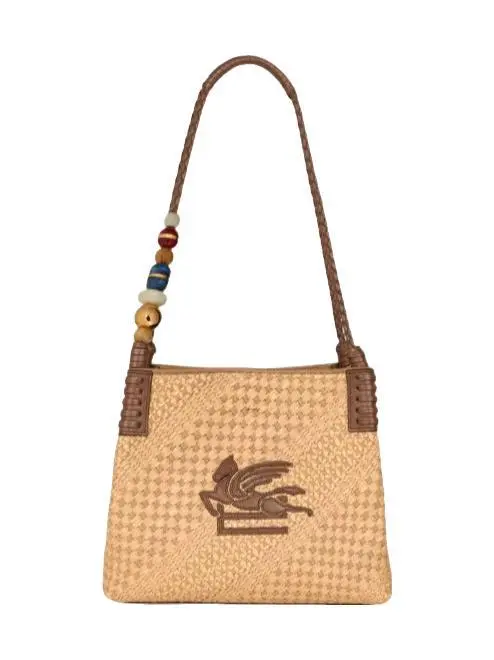 Etro Small Libra Beaded Shoulder Bag - Light Brown