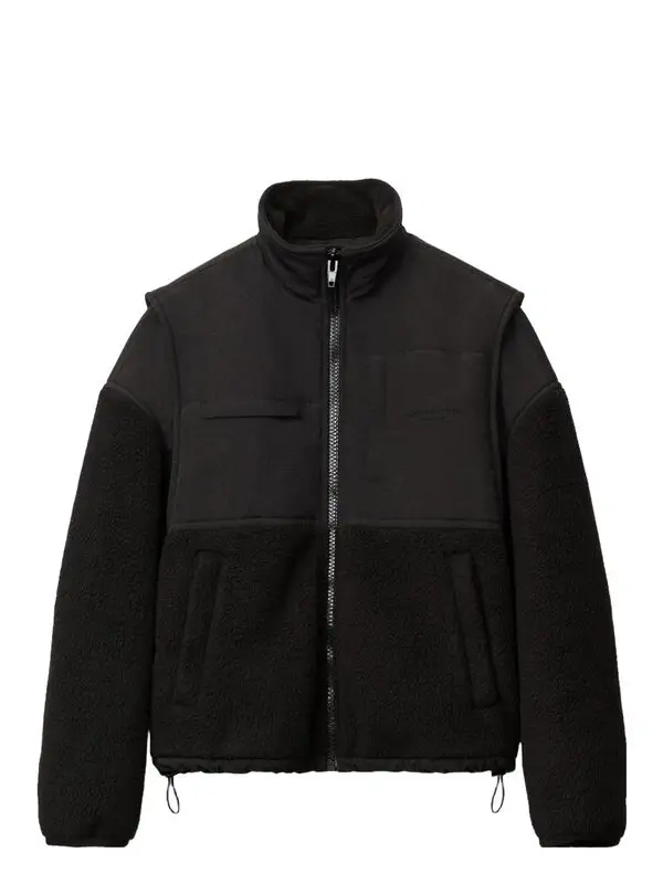 Alexander Wang Oversized Zip Fleece Jacket - Black