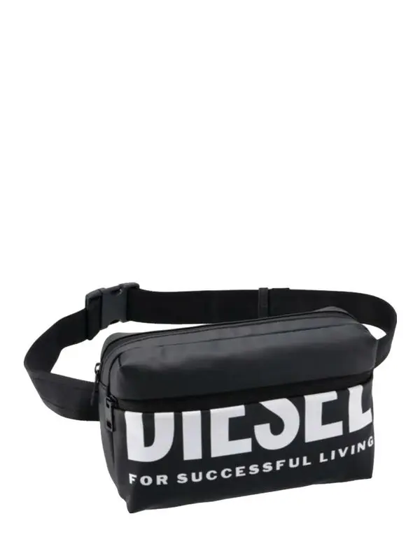 DIESEL® Logo Print Belt Bag - Black