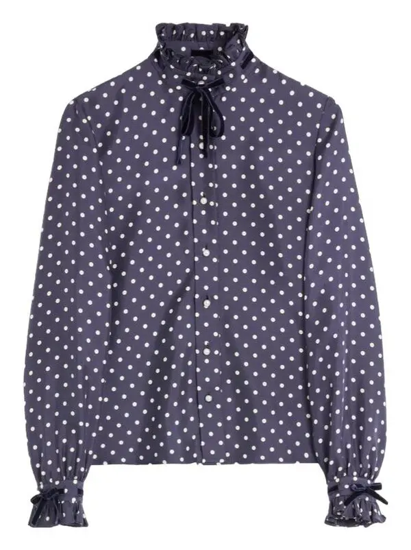 Valentino Garavani Polka Dot Printed Shirt - Gray