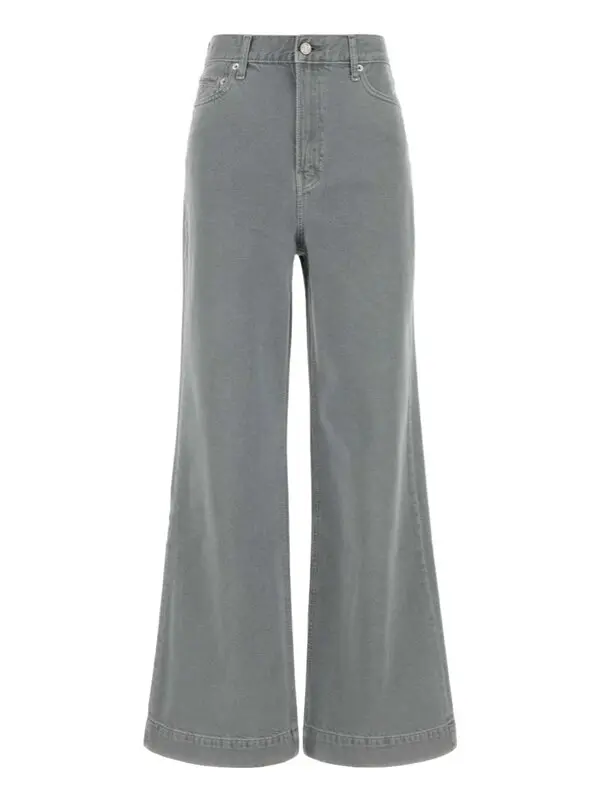 Calvin Klein Rib Cage Wide-leg Jeans - Gray