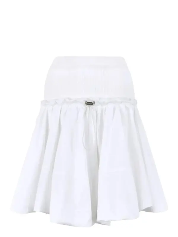 Attico The Stretch Midi Skirt - White