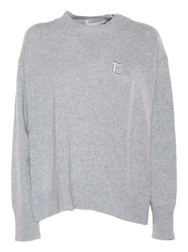 Ermanno Scervino Long Sleeve Sweater - Grey
