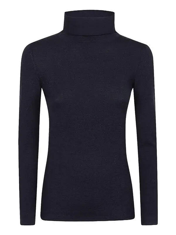 BASERANGE Long Sleeve High Neck Sweater - Black