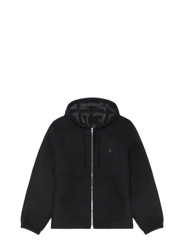 Givenchy 4g Pattern Zipped Hoodie - Black