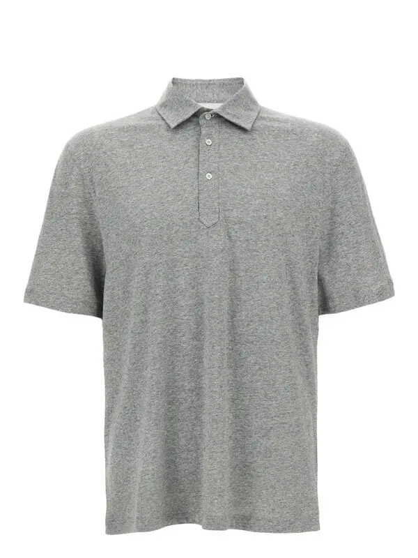 Brunello Cucinelli Layered Button-up Polo Shirt - Medium Grey