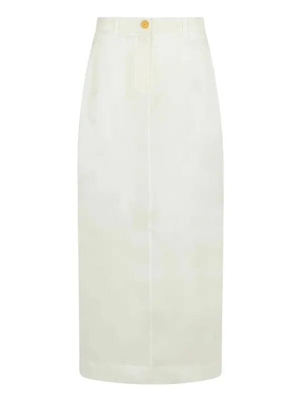 Khaite Lucian Silk Skirt - White
