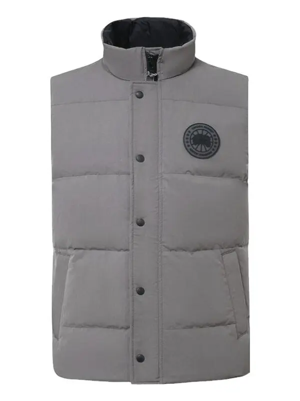 Canada Goose Sleeveless Puffer Vest With Stand Collar - Dark Gray