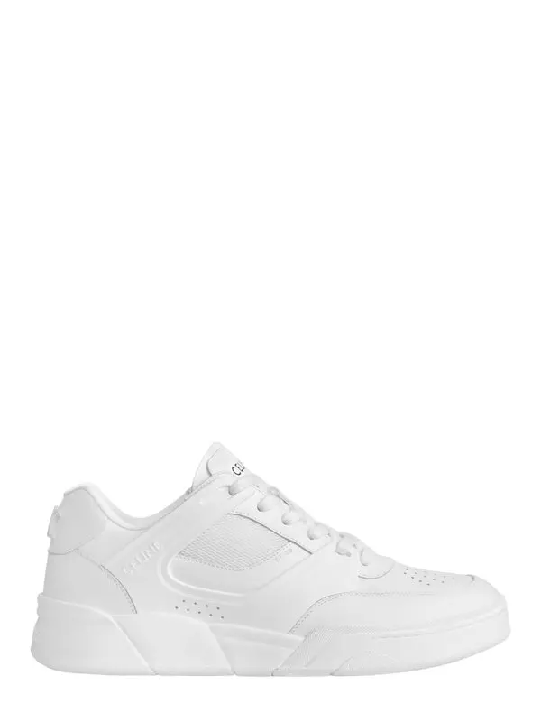 Celine Ct-09 Sneakers In Calfskin And Mesh - Light White