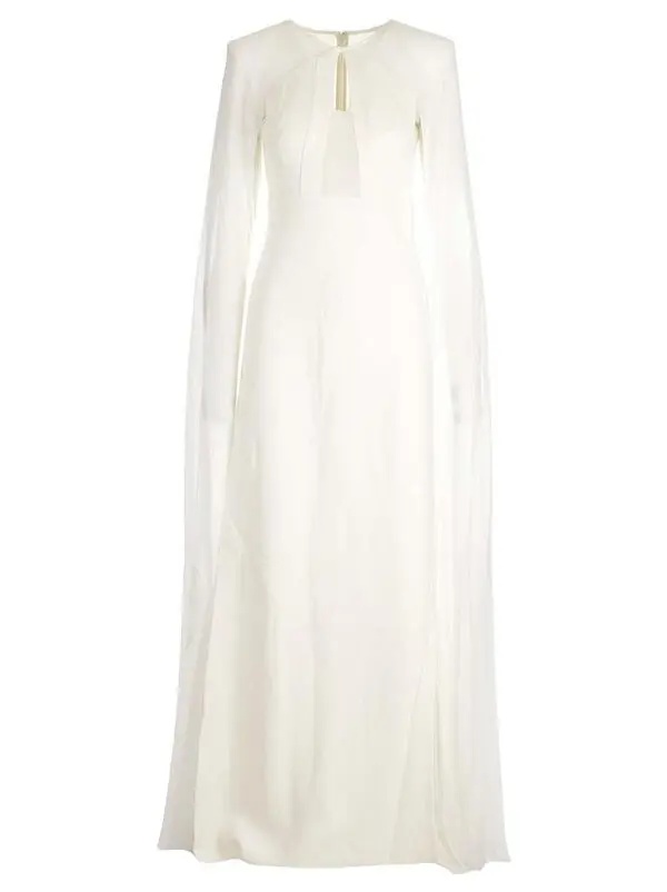 Roland Mouret Long Sleeve Cape Dress - White