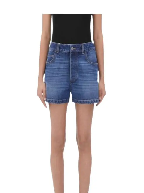 Bottega Veneta Medium Washed Denim Shorts - Blue