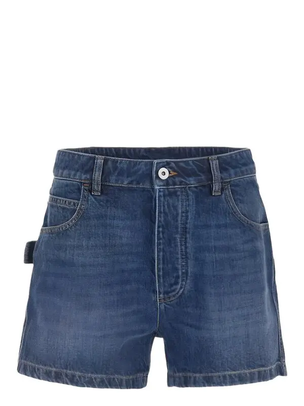 Bottega Veneta Medium Washed Denim Shorts - Blue