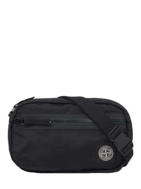 Stone Island Logo Patch Waist Bag - Black