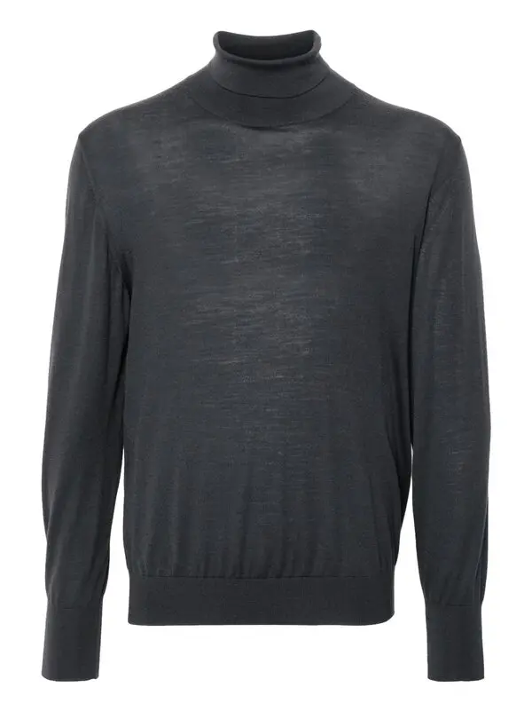 Eleventy Long Sleeve Turtleneck Sweater - Black