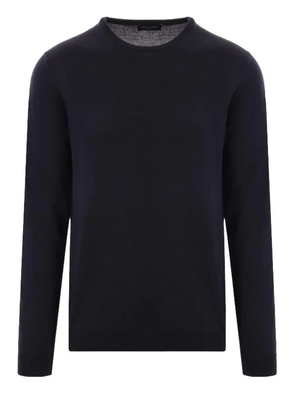 ROBERTO COLLINA Crew Neck Long Sleeve Sweater - Black